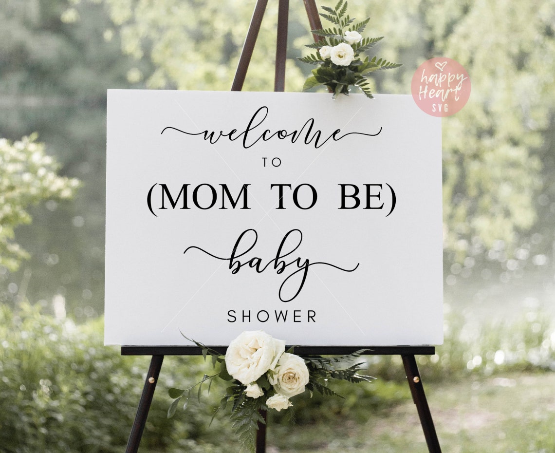 Baby Shower Sign Svg, Baby Shower Svg, DIY Baby Shower Sign Svg, Dxf ...