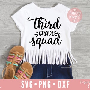 Third Grade Squad Svg, Hello Third Grade SVG, First Day of School SVG ...