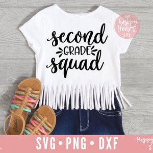 Second Grade Squad Svg, Hello Second Grade SVG, First Day of School SVG ...