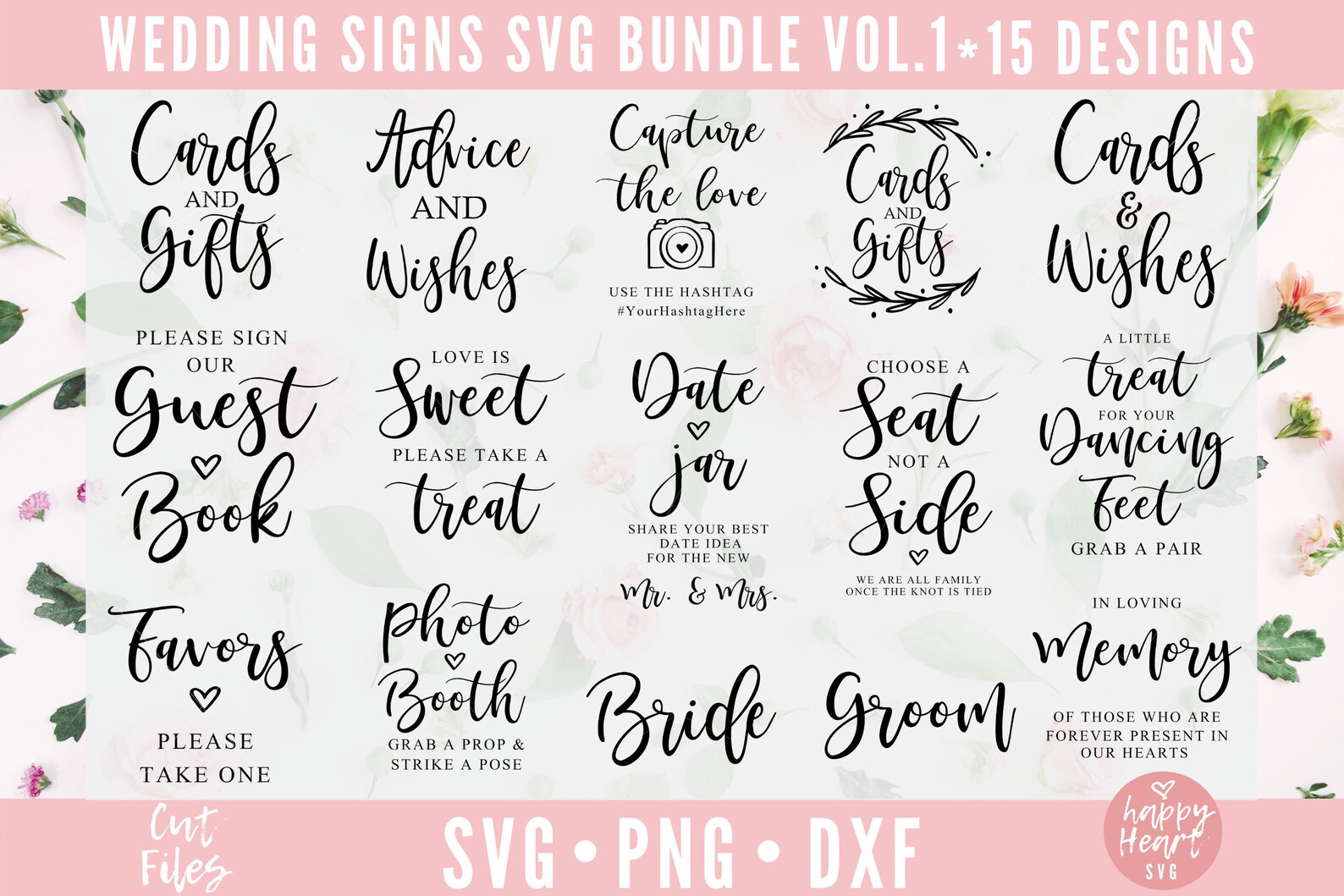 Cards and Gifts Svg Advice and Wishes Svg Wedding SVG File - Etsy