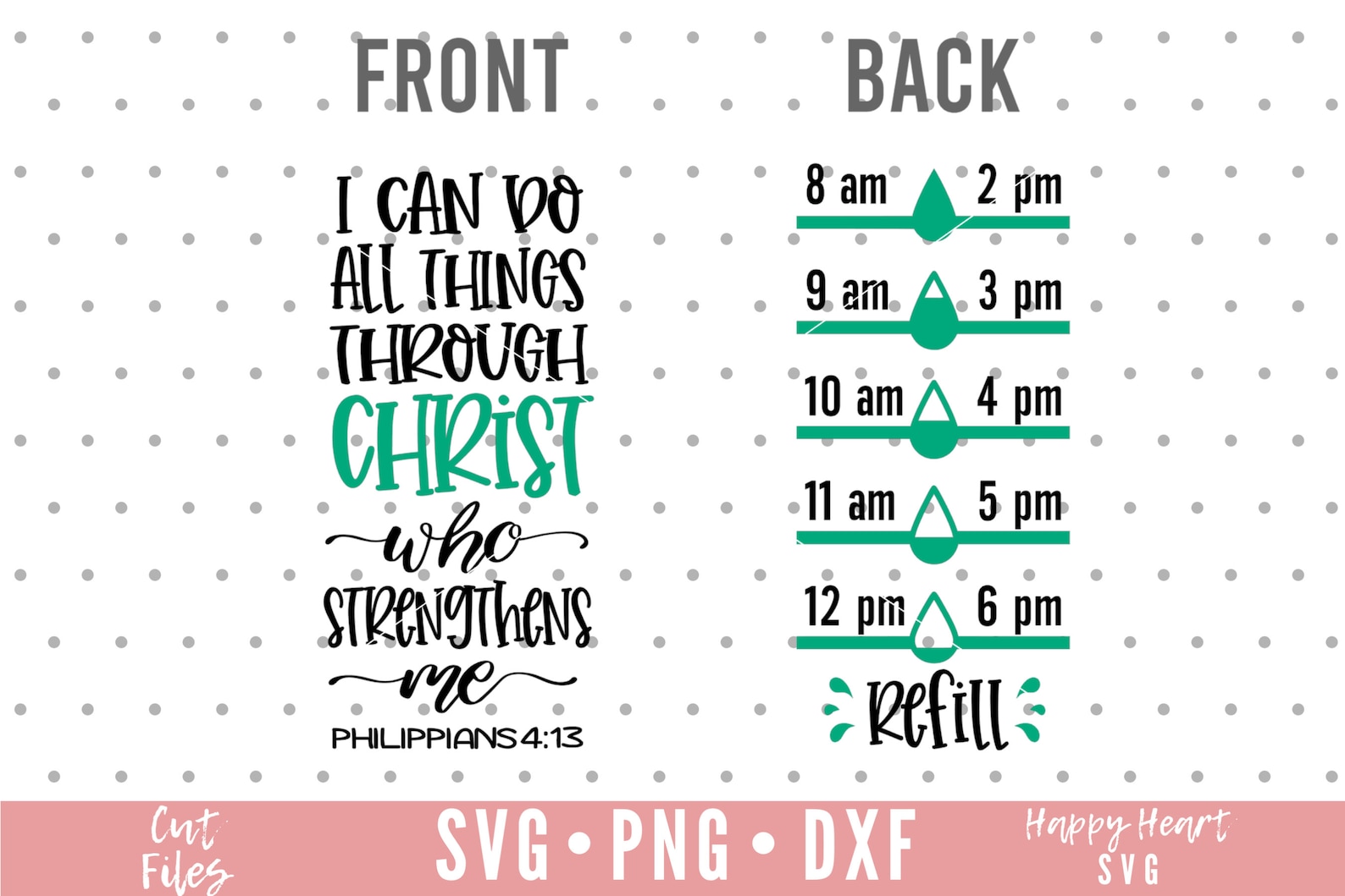 Water Tracker SVG Water Bottle Svg Dxf Instant Download | Etsy