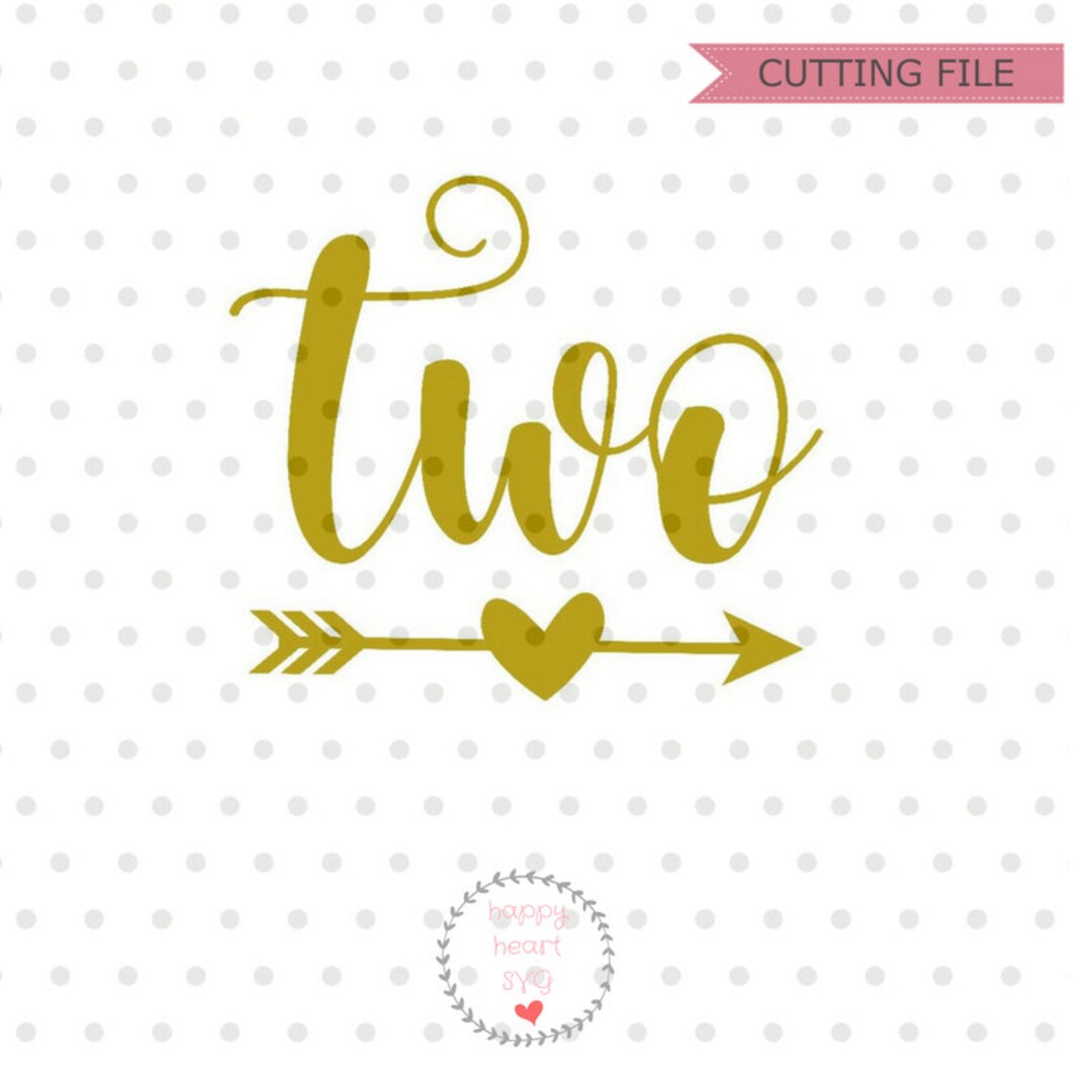 Two SVG, Second Birthday Girl, Cricut Silhouette Cut File (digital ...