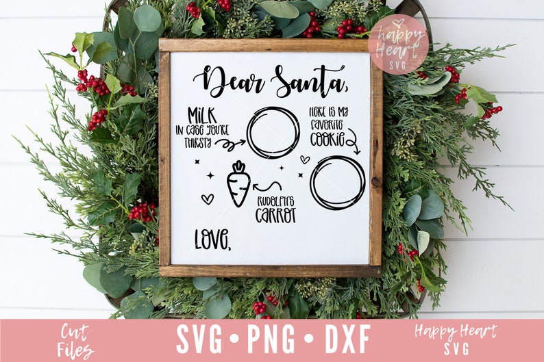 Dear Santa Cookie Tray SVG Dear Santa Snack Tray Svg - Etsy