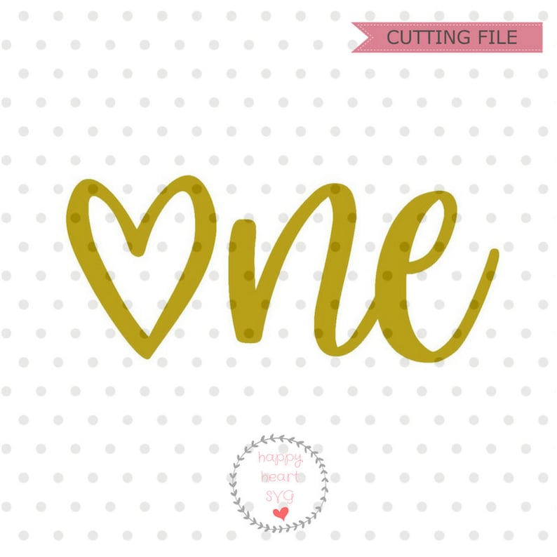 One SVG First Birthday Svg Dxf and Png Instant Download - Etsy