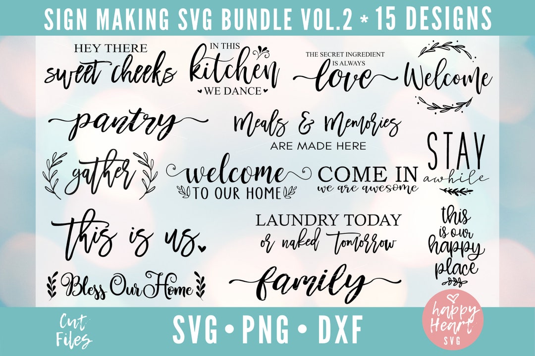 Sign Making Bundle, Sign Bundle, Sign SVG Bundle, Farmhouse Svg, Dxf ...