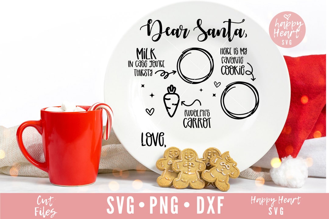Dear Santa Cookie Tray SVG, Dear Santa Snack Tray Svg, Christmas Svg ...