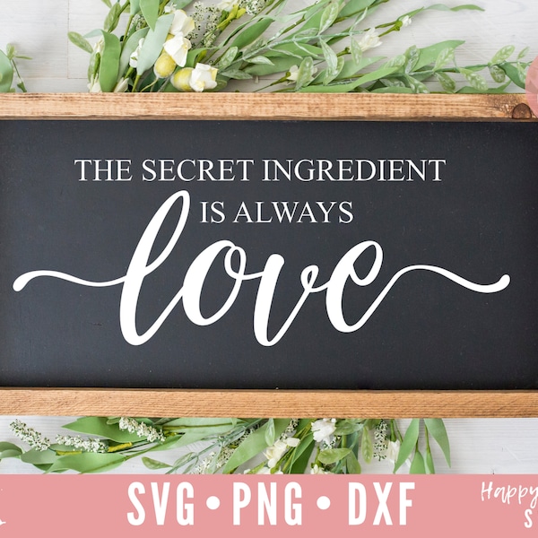 Secret Ingredient is Love Svg - Etsy