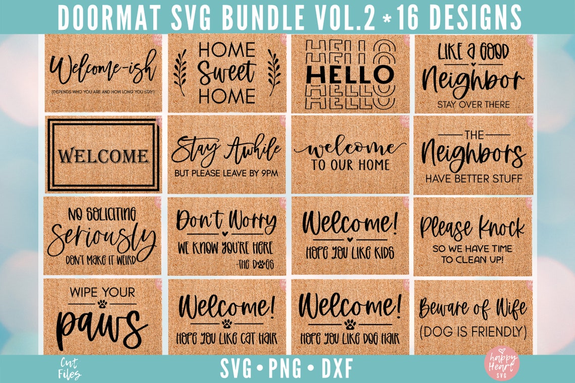 Doormat SVG Bundle Doormat Bundle Funny Doormat Bundle - Etsy