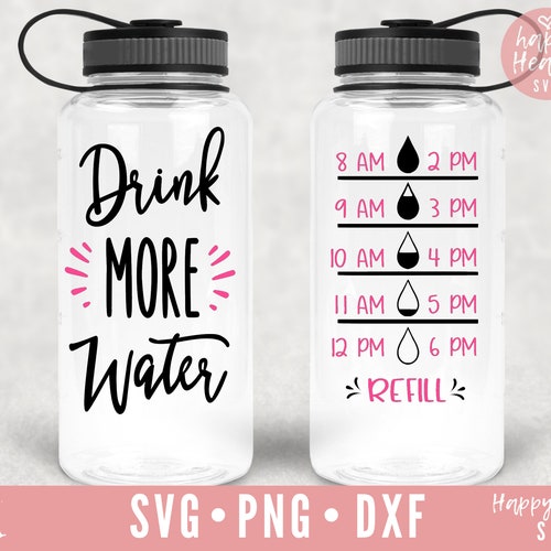 Drink More Water SVG Water Bottle Svg Dxf Instant Download - Etsy