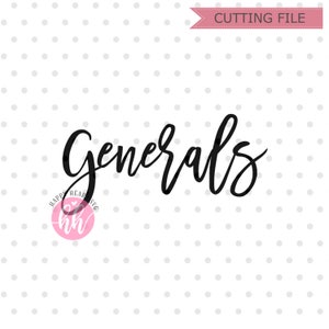 Generals Svg, Generals Team Svg, Game Day SVG, Generals Fan Svg, Dxf ...
