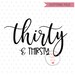 Thirty and Thirsty SVG, Hello Thirty Svg, Dxf and Png Instant Download ...