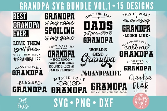 Grandpa SVG Bundle Grandpa Bundle Father's Day Svg - Etsy