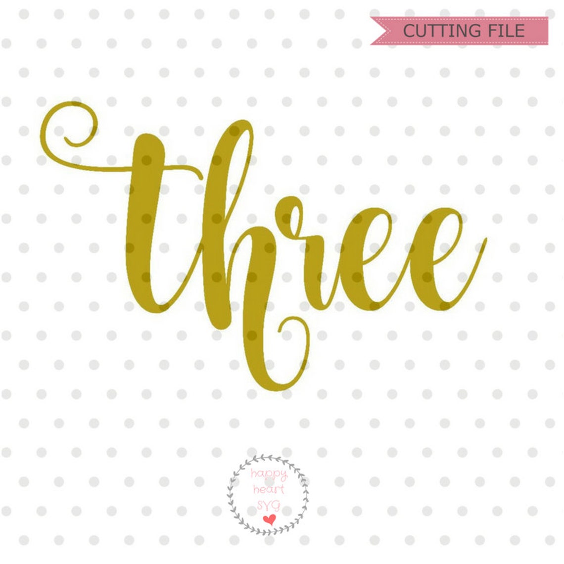 Three SVG Third Birthday Svg Dxf and Png Instant Download - Etsy