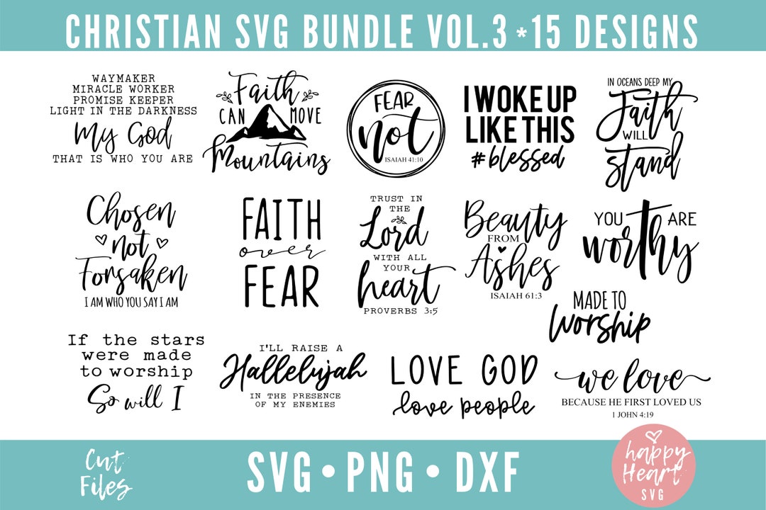 Christian Bundle, Scripture Bundle, Bible Verse Bundle, Bible Quote Svg ...