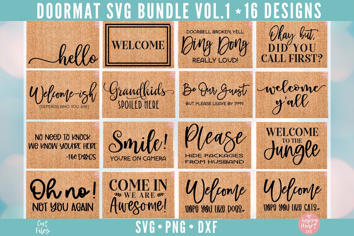 Doormat Bundle Doormat SVG Bundle Funny Doormat Bundle - Etsy
