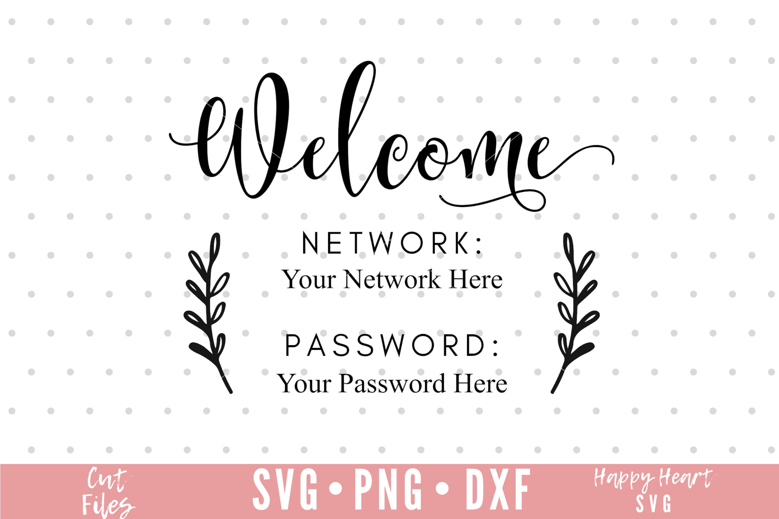 Wifi Sign SVG, Wifi Password svg, Welcome Wifi Sign svg, Welcome svg ...