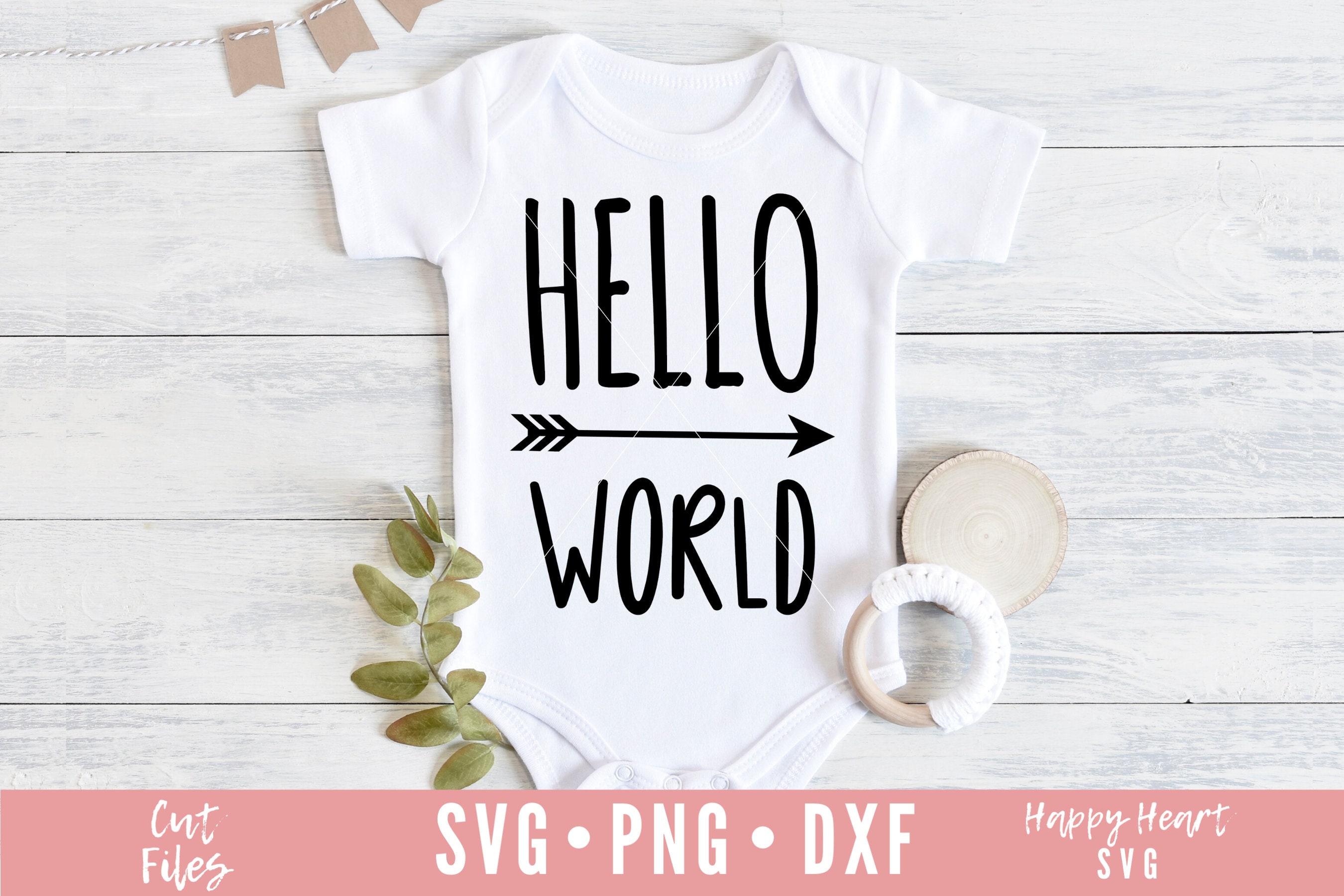 Hello World SVG, Hello I'm New Here Svg, Dxf, Png Instant Download ...