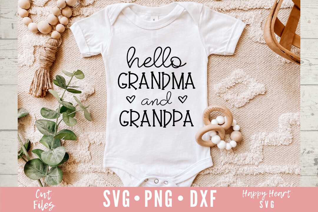 Hello Grandma and Grandpa SVG, Pregnancy Announcement Svg, Pregnant Svg ...