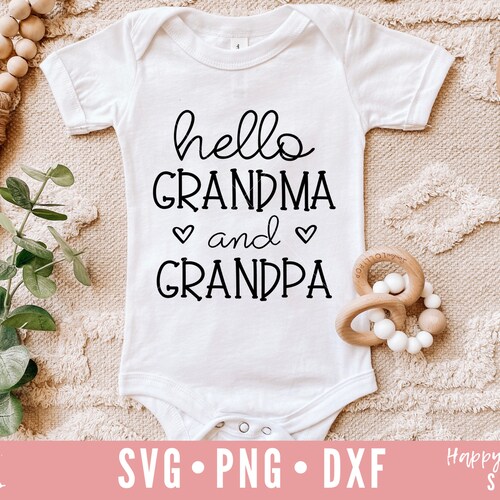Hello Grandma and Grandpa SVG Pregnancy Announcement Svg - Etsy