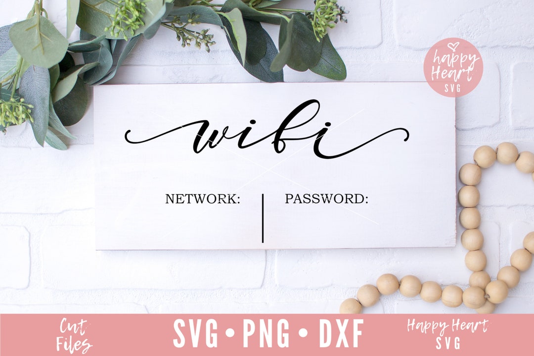 Wifi Password SVG, Wifi Svg, Welcome Svg, Dxf, Png Instant Download ...