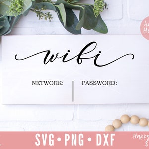 Wifi Password SVG, Wifi Svg, Welcome Svg, Dxf, Png Instant Download ...