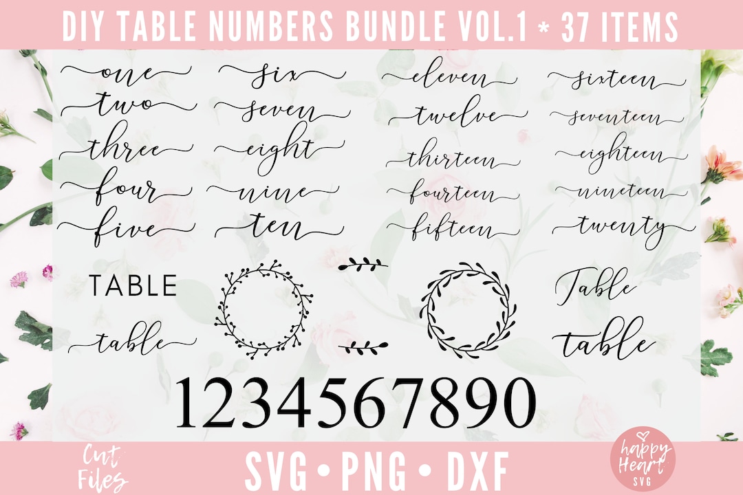 Wedding Table Number Bundle, Wedding Bundle, Wedding Sign Bundle ...