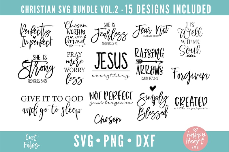 Christian Bundle, Bible Verse Bundle, Bible Verse Svg, Dxf, Png Instant ...