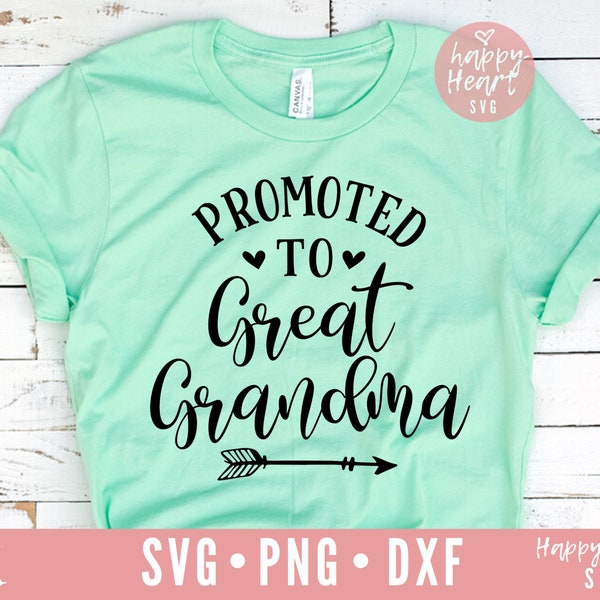 Promoted To Great Grandma Svg Etsy