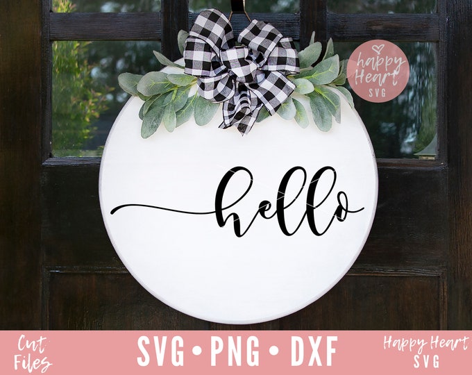 Hello Svg, Dxf, Png, Instant Download, Welcome Sign Svg, Welcome Svg ...