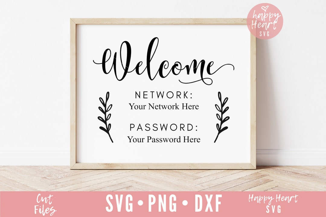 Wifi Sign SVG, Wifi Password Svg, Welcome Wifi Sign Svg, Welcome Svg ...