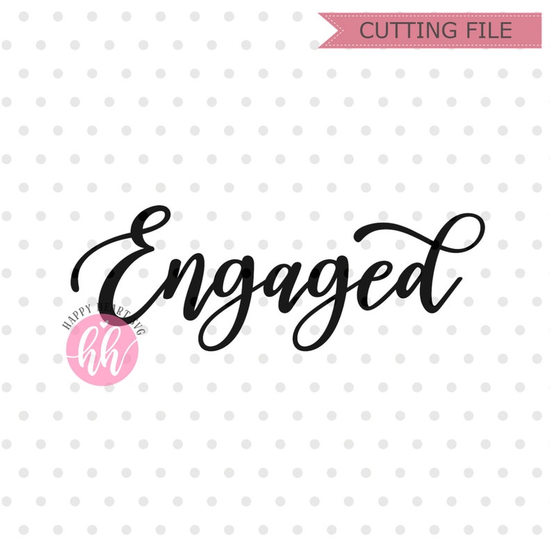 Engaged svg Engaged Cake Topper svg Cake Topper svg | Etsy