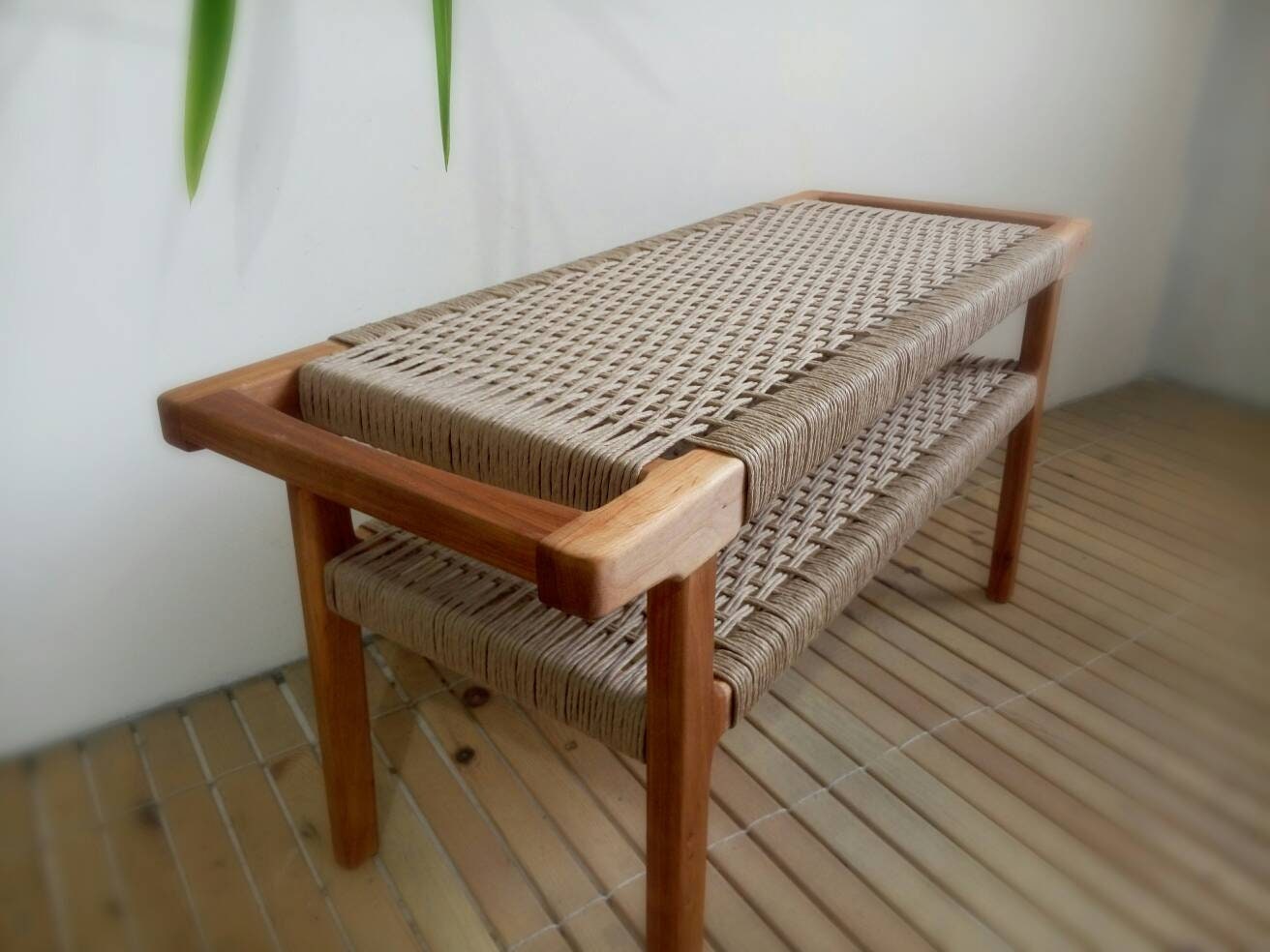 Wicker bench 90cm | Etsy