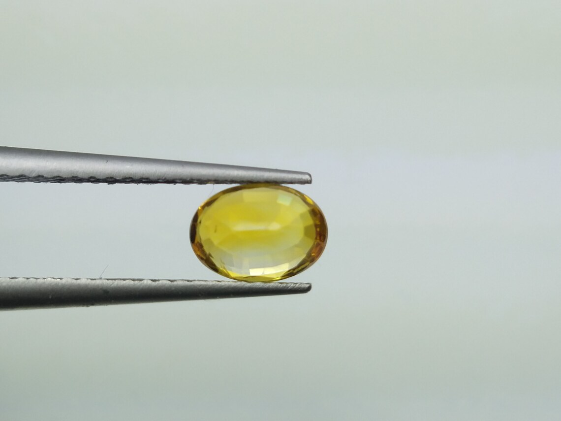 1.20 Ct Natural Yellow Sapphire Oval Shape Precious | Etsy