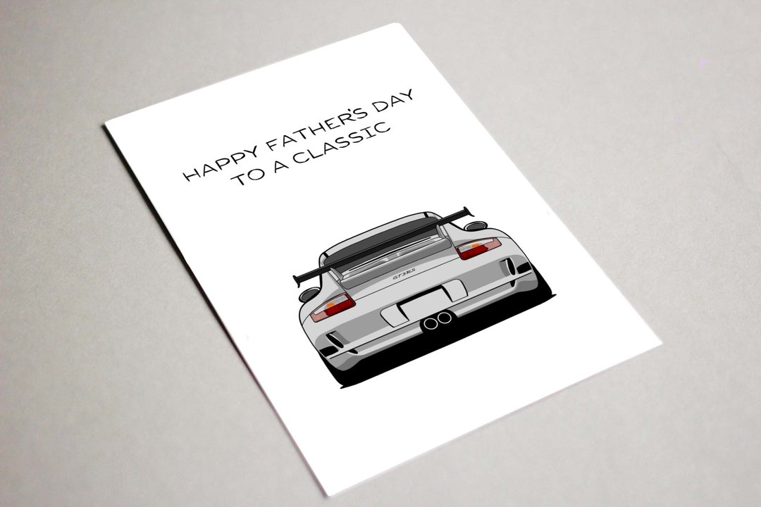 Porsche 911 Printable Card, Happy Father’s Day to a Classic, Porsche ...