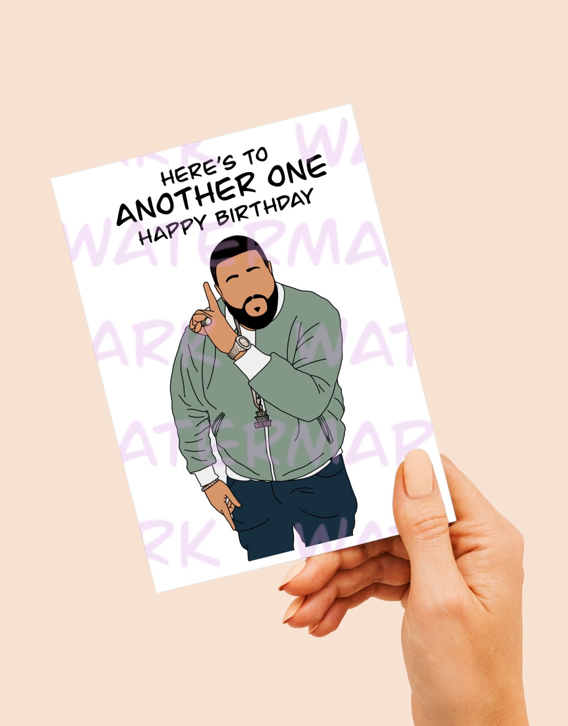 Printable Digital Card DJ Khaled Heres to Another One Happy | Etsy