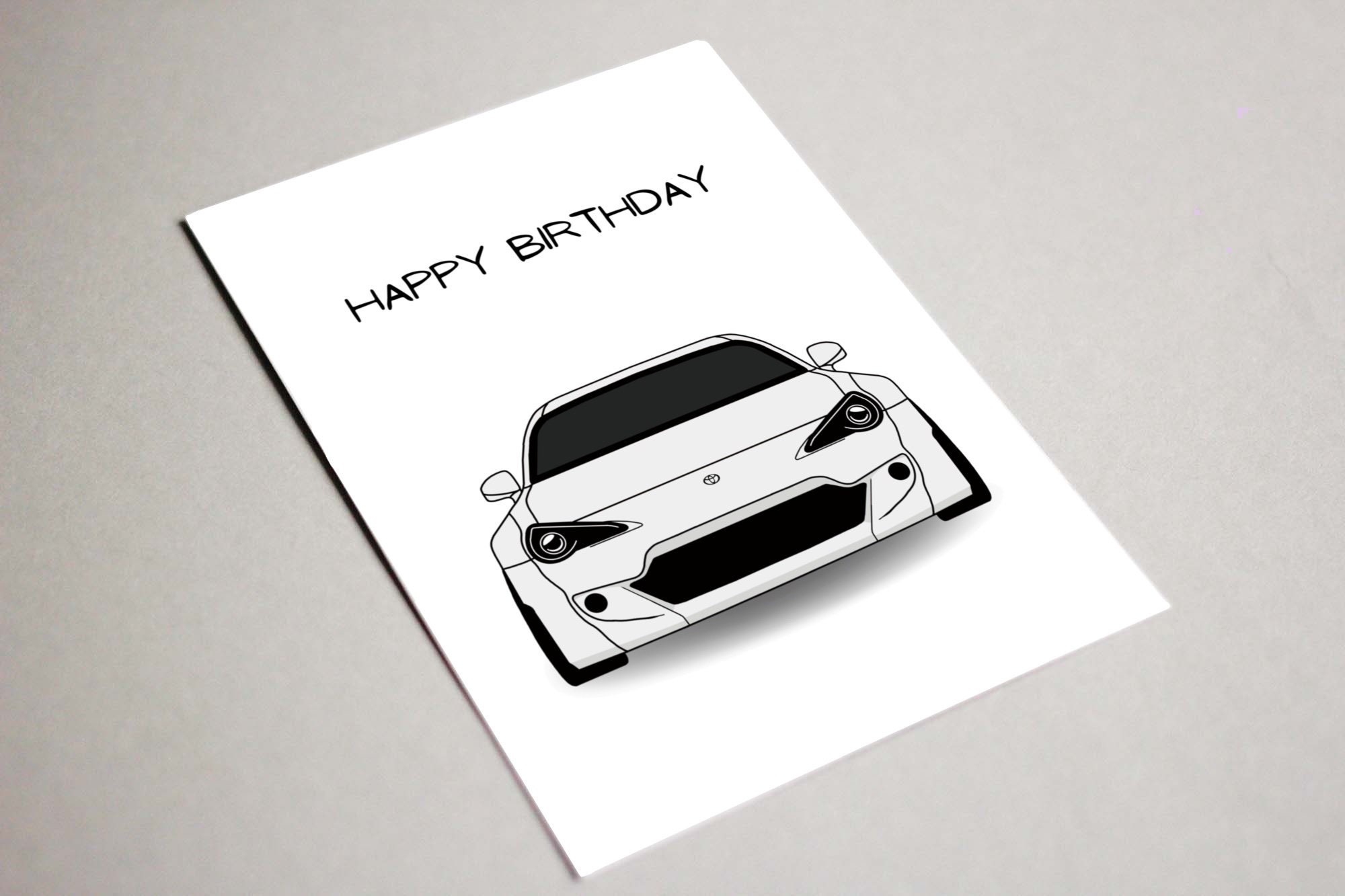 Toyota 86 Printable Card, Toyota Happy Birthday, Toyota 86 Card, 86 BRZ ...