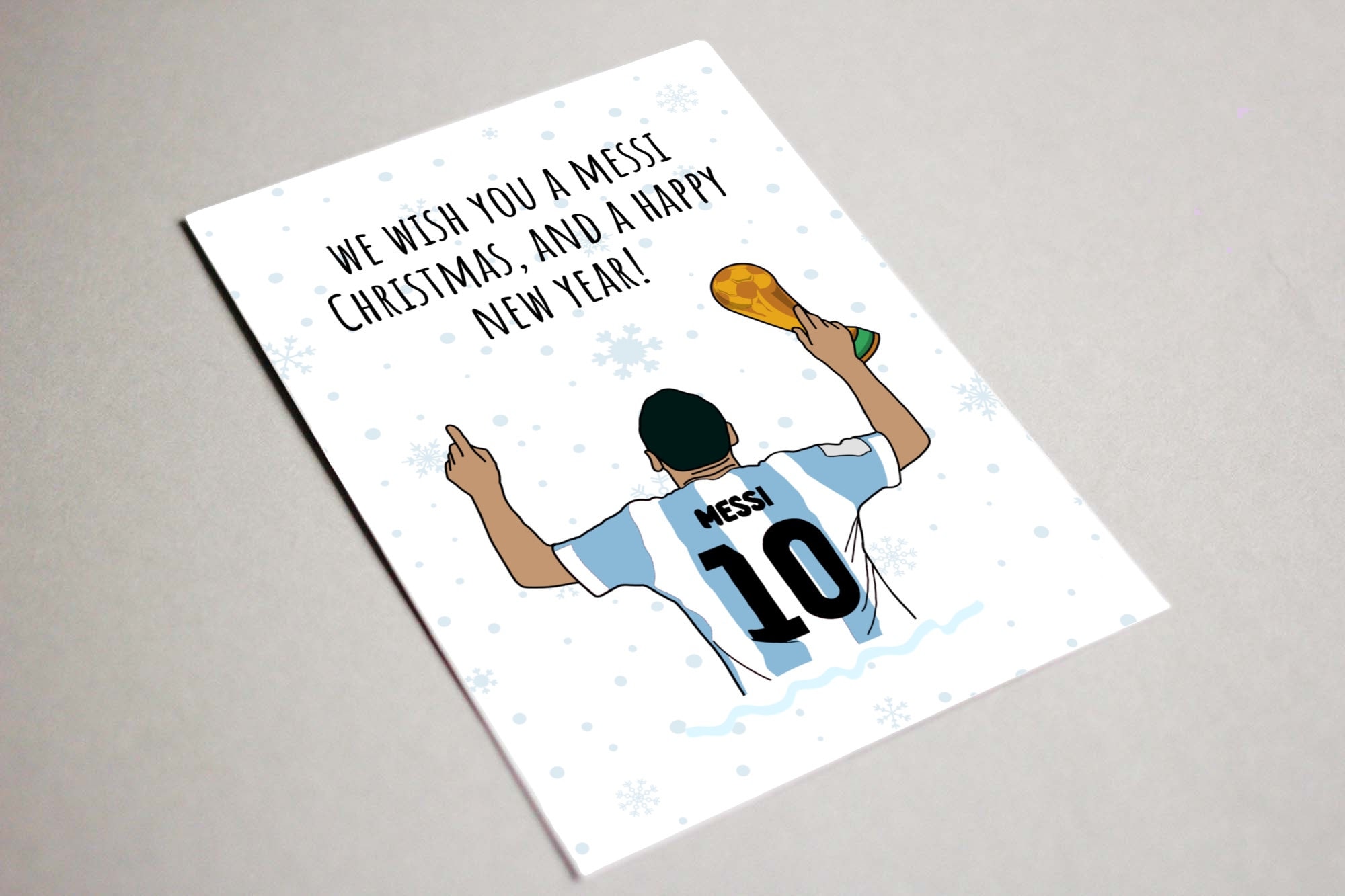 Messi Christmas Card Printable Card Messi Card World Cup - Etsy