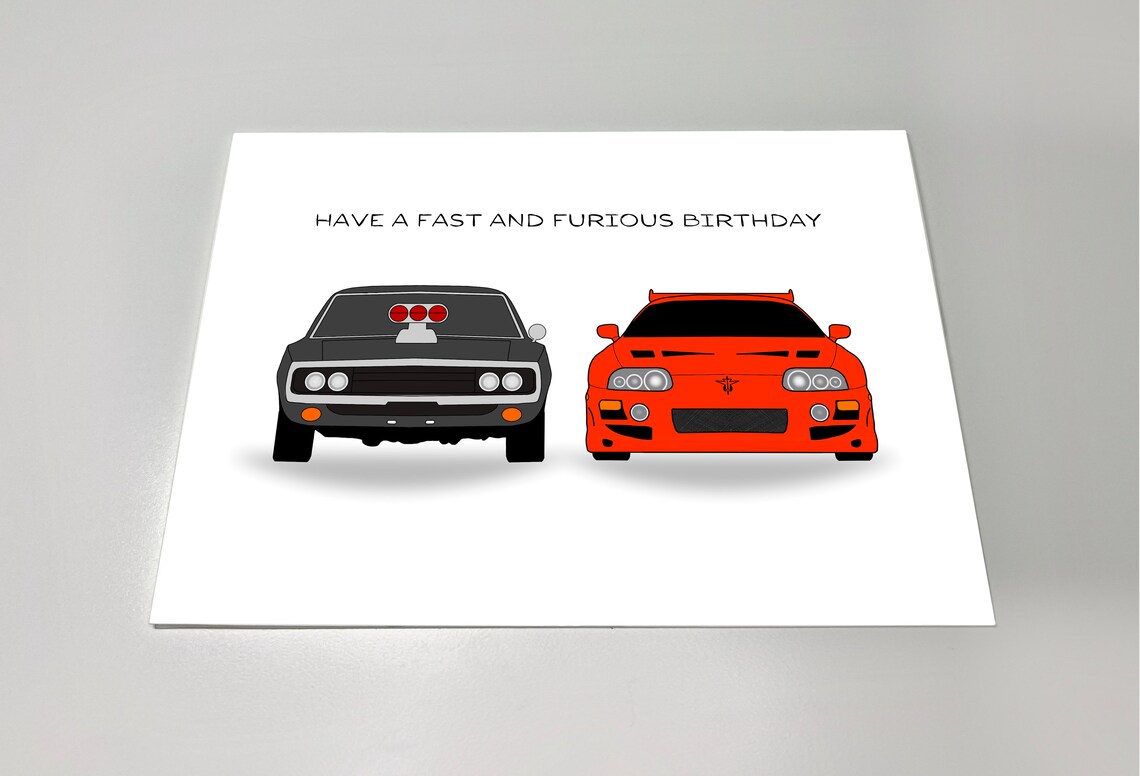 Fast and Furious Printable Card Have a Fast and Furious - Etsy
