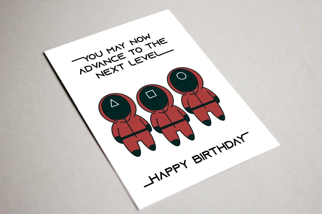 Squid Game Printable Digital Download Birthday Card You May Now Advance ...
