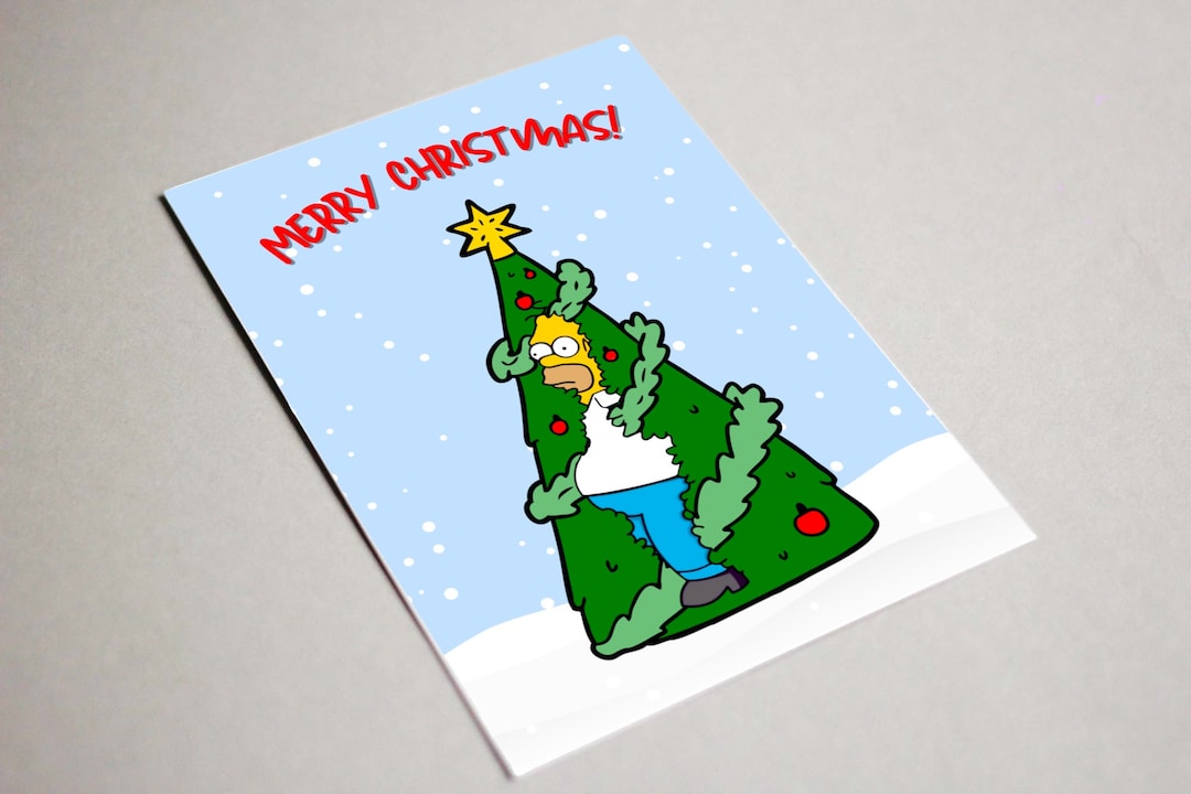 Homer Simpsons Christmas Card, Printable Card, Funny Homer Christmas ...