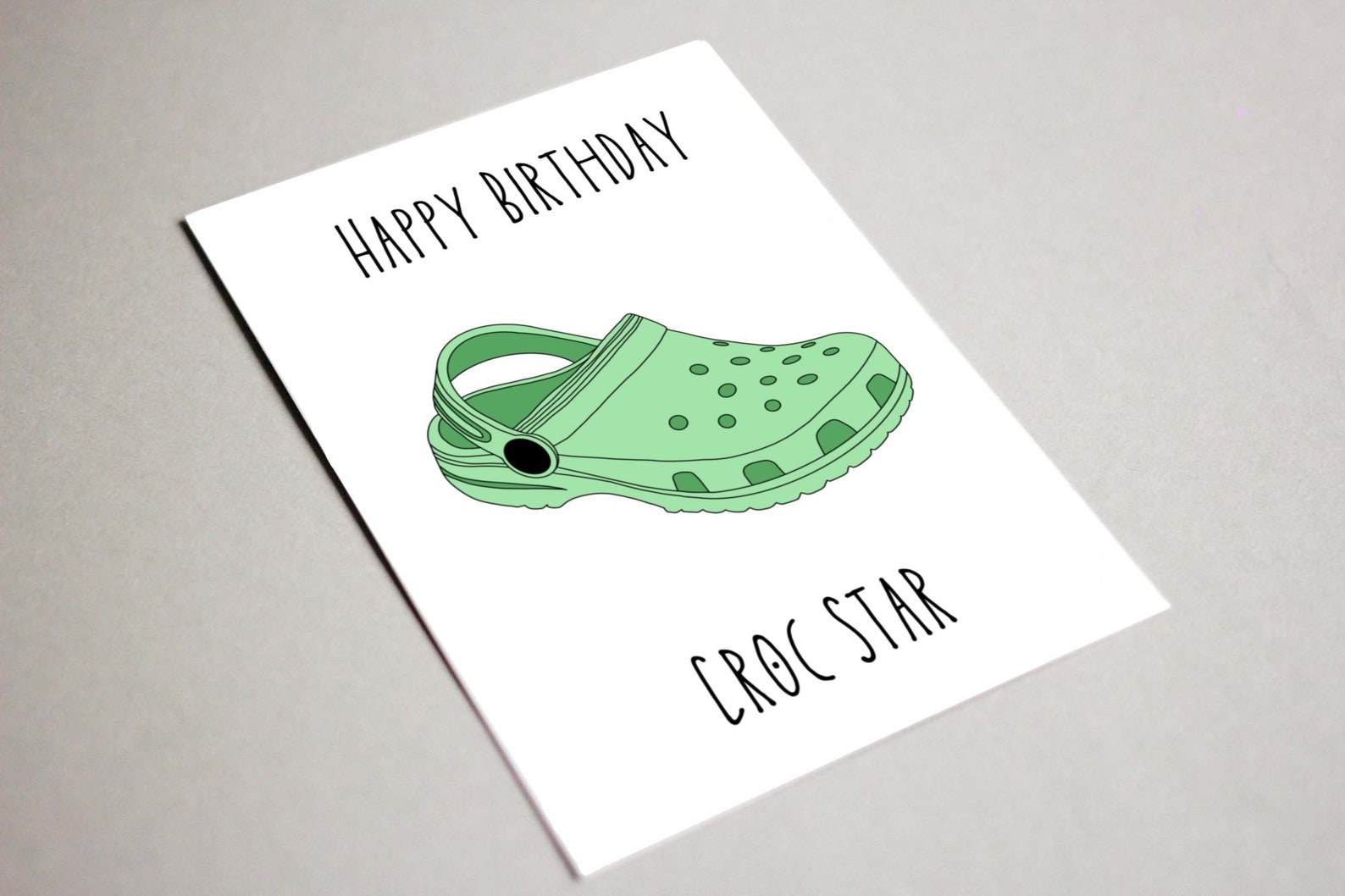 Printable Digital Download Birthday Card Happy Birthday Croc - Etsy
