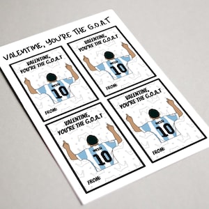 Messi Valentines Day, Printable Card, Valentine You’re the Greatest of ...
