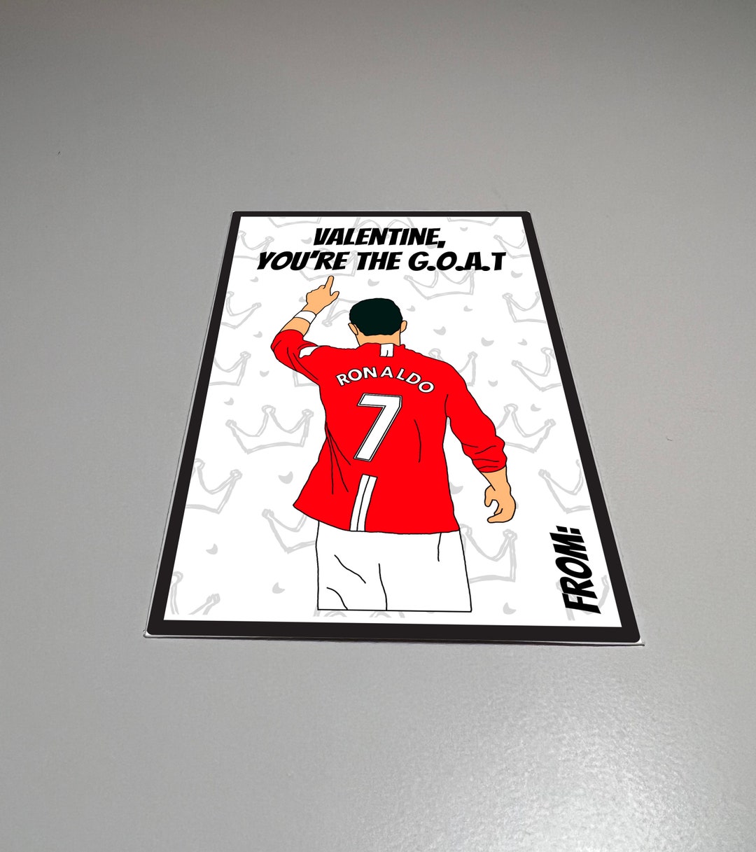 Ronaldo Valentine Card, Printable Card, Cristiano Ronaldo Valentine ...