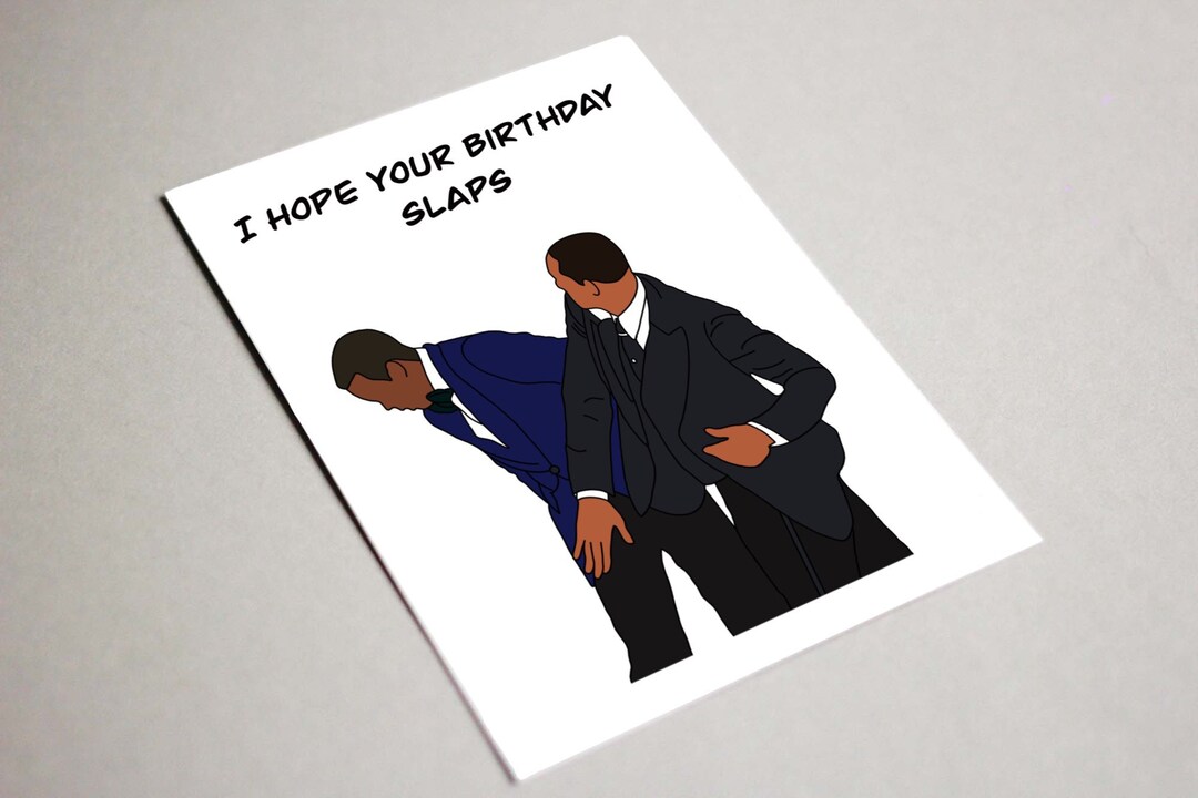 Printable Digital Download Card Chris Rock Will Smith Slap Birthday ...