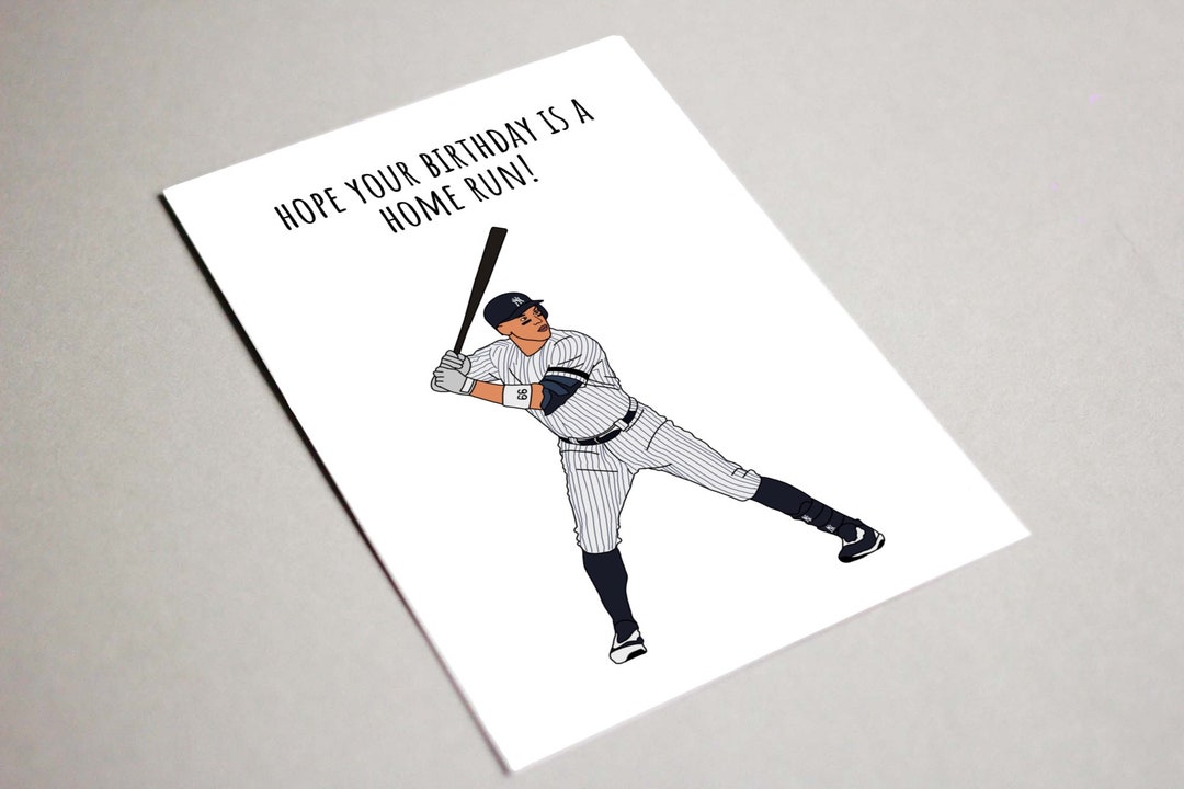 Aaron Judge Birthday Card, Printable Card, Hope Your Birthday is a Home ...