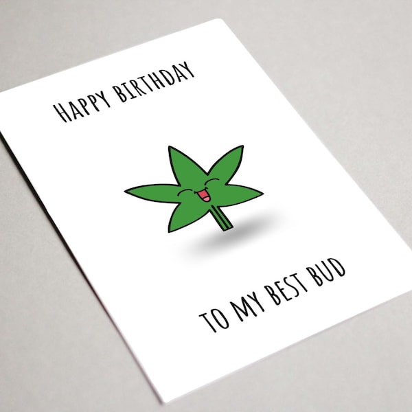 Weed Birthday Card - Etsy