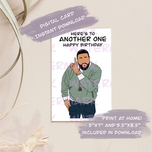 Printable Digital Card DJ Khaled Heres to Another One Happy | Etsy