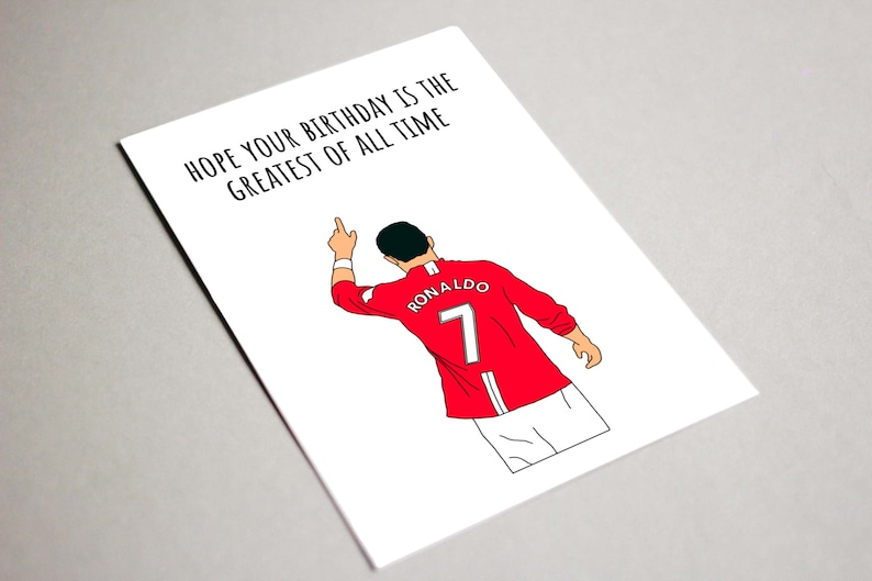 Ronaldo Birthday Card Hope Your Birthday is the Greatest of - Etsy