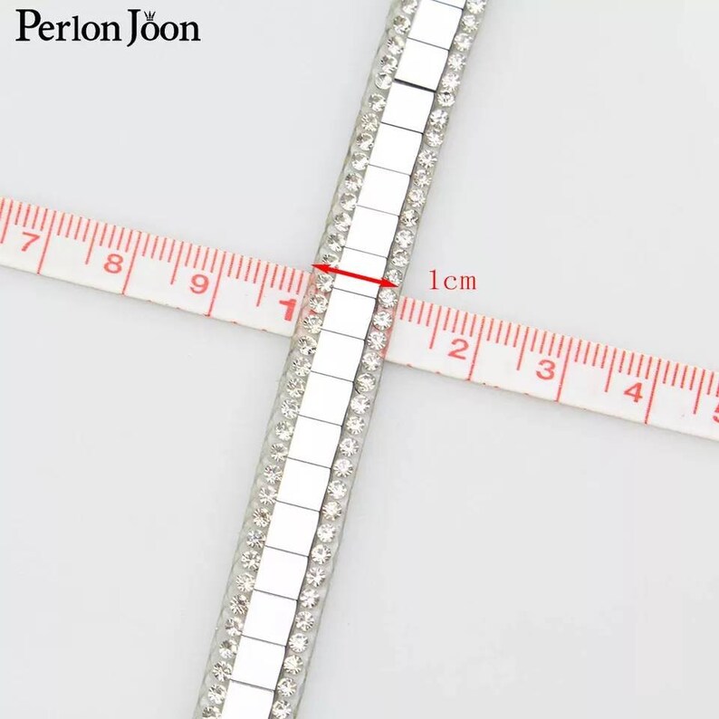 HOT FIX Trim 1-5 YARDS Gold Silver Metallic Rhinestone Glass - Etsy