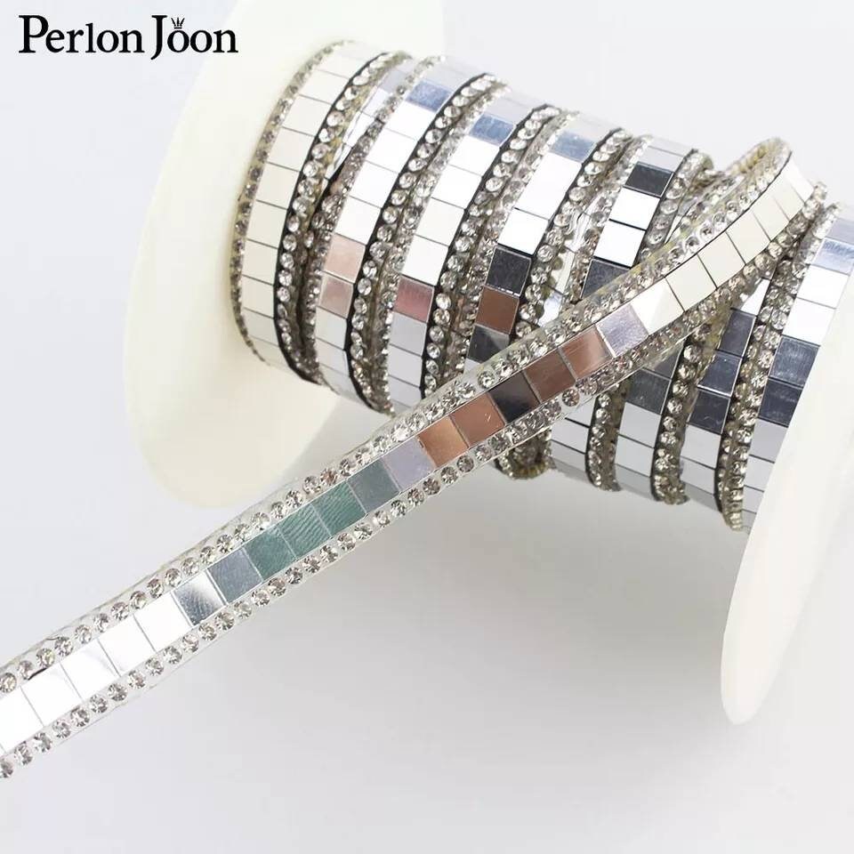 HOT FIX Trim 1-5 YARDS Gold Silver Metallic Rhinestone Glass - Etsy UK